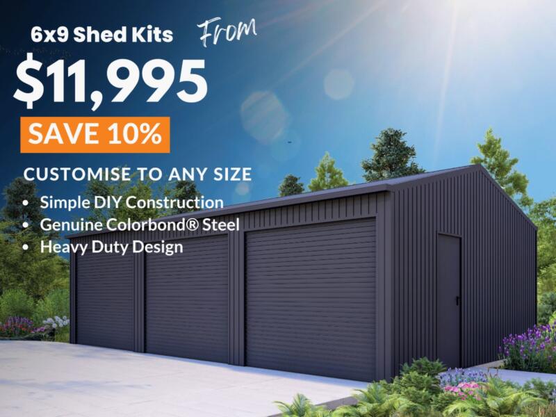 Heavy Duty Double Garage Kit - Australian Steel 6x6 Garages